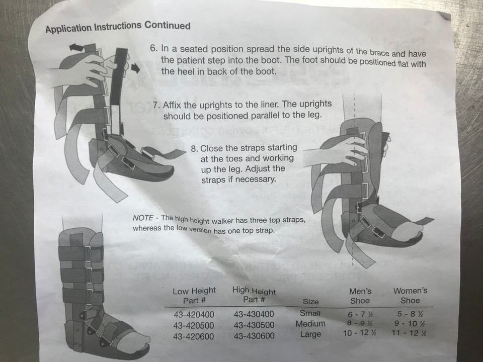 43-430400 FLA Orthopedics Steplite ® Walker Brace Easy Strider SMALL ...