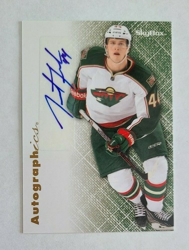 2012-13 Fleer Retro Skybox Autographics Justin Falk Minnesota Wild ...