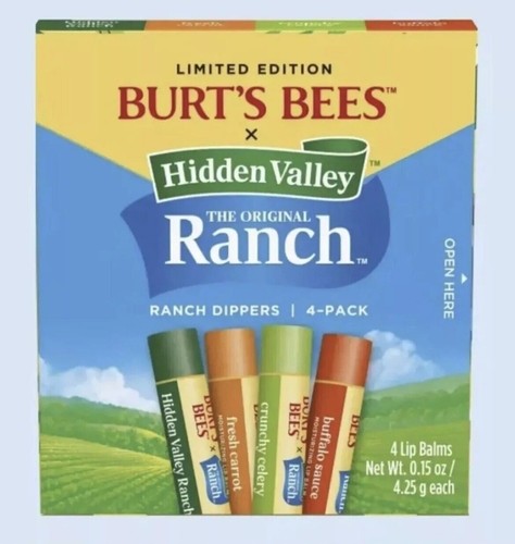 Burt’s Bees x Hidden Valley! Ranch Dippers Lip Balm 4 Pack Sold Out | eBay