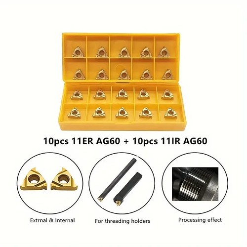 10pcs Indexable Threading 60Degrees11ER/11IRAG60 indexable Inserts | eBay