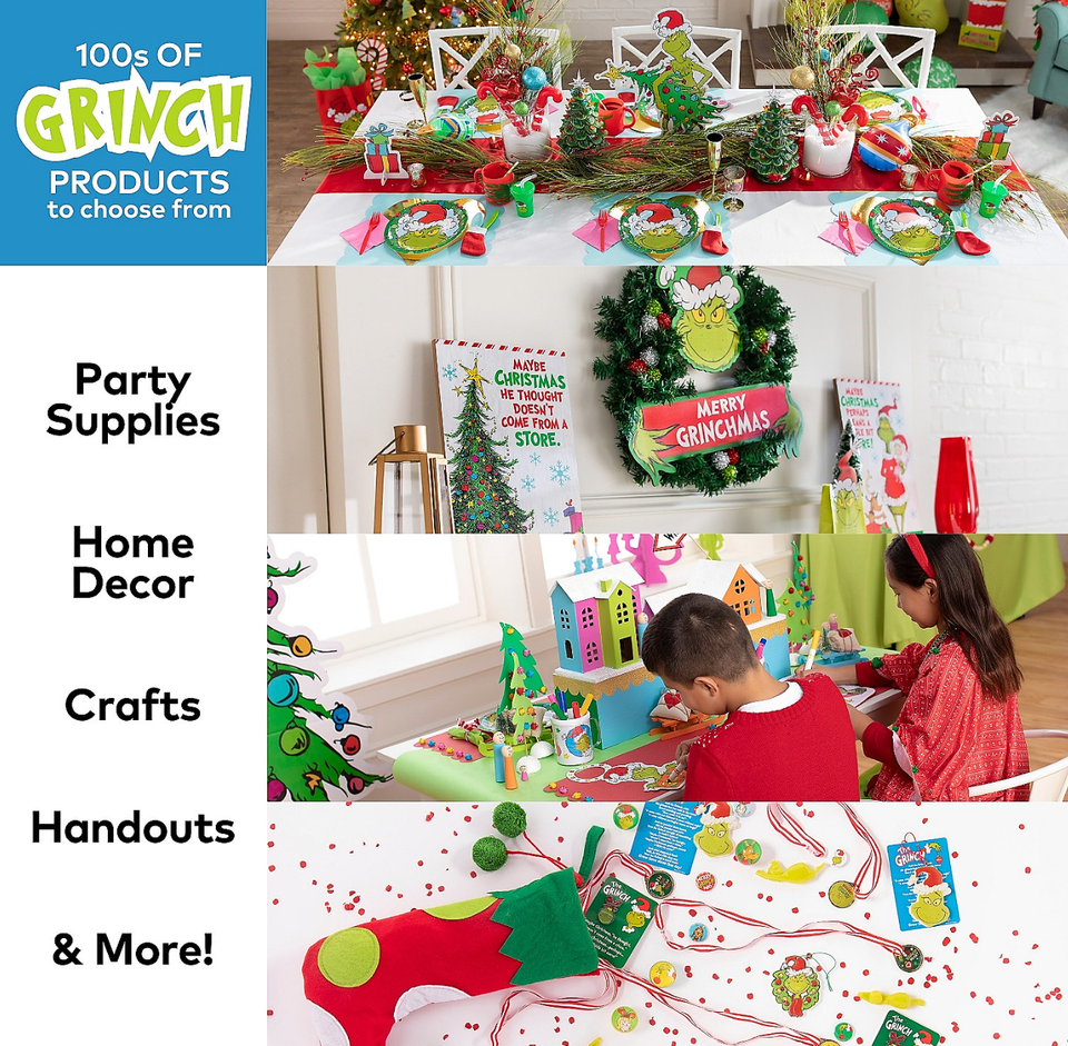 6 Ft Dr Seuss Grinch Cardboard Standee 43.5" x Life Size Christmas Prop ...