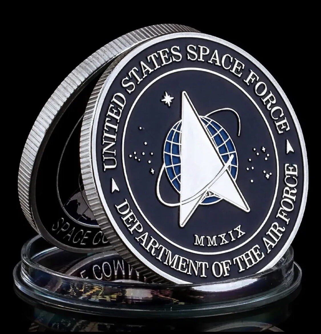 US Space Force Logo US Space Command Commemorative Challenge Coin in ...