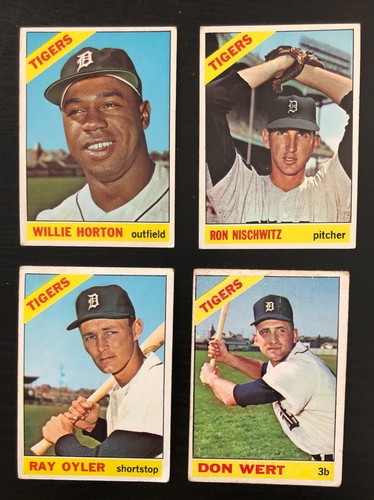 1966 Topps Team Set Detroit Tigers WILLIE HORTON Don Wert RAY OYLER Ro ...