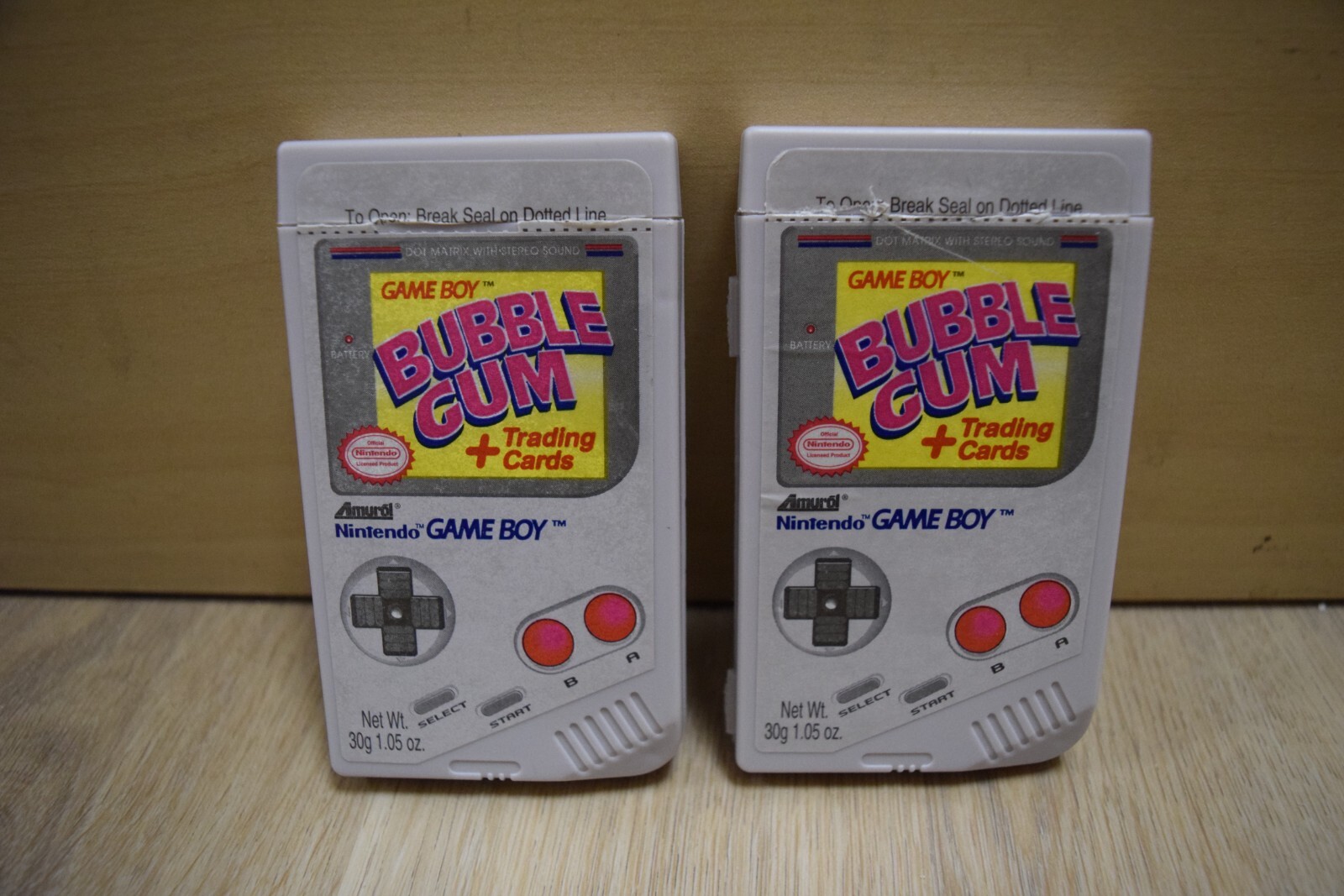 Vintage 1993 Game Boy Bubble Gum Nintendo CONTAINER X2 Gameboy W/ Gum ...