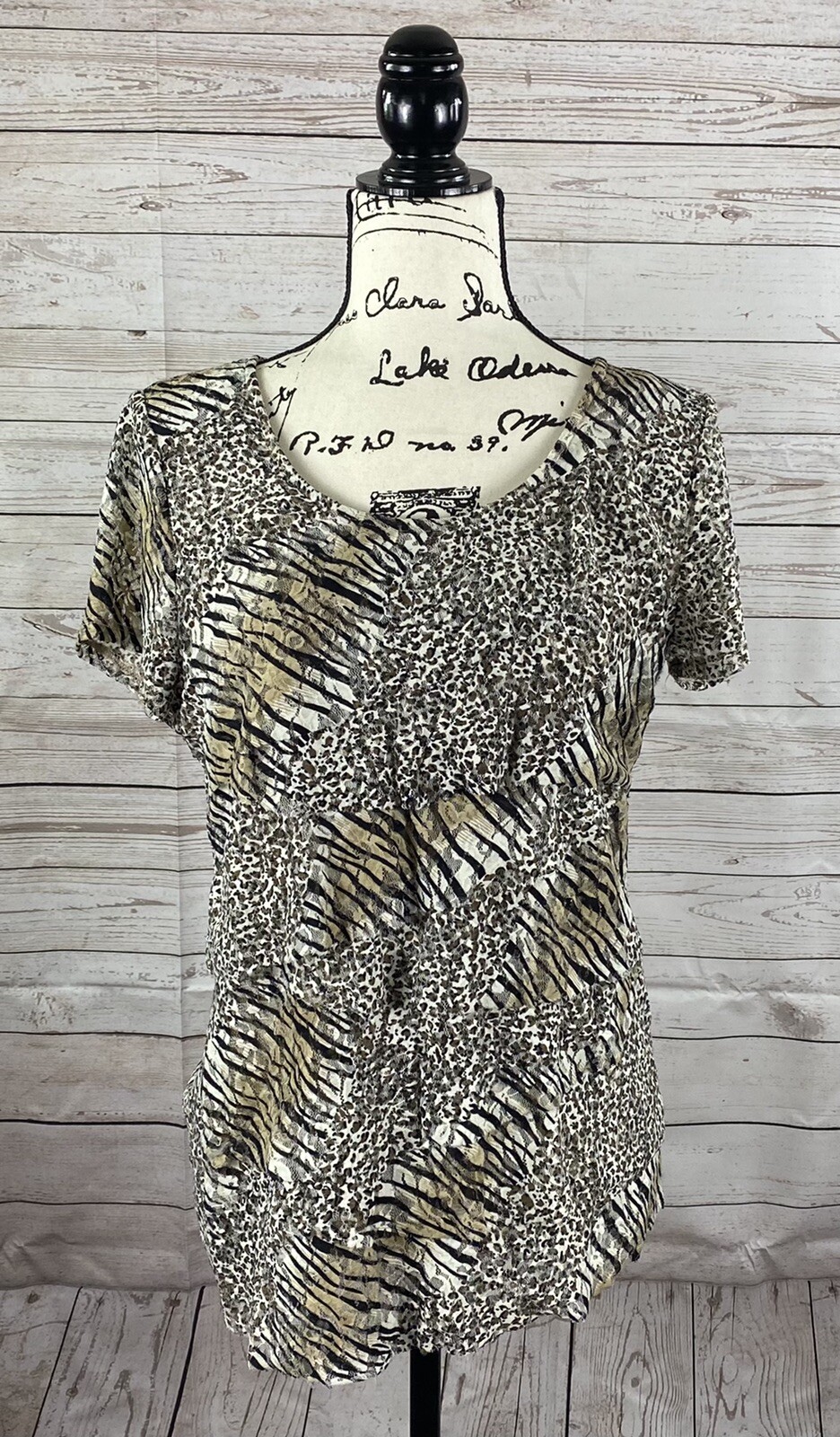 Laura Ashley Multi Layered Tiger Leopard Print Lined … - Gem