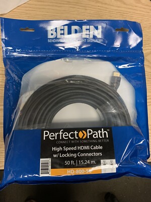 Belden Perfect Path High-Speed Hdmi Cable W/Locking Connectors 50 Ft Hd ...