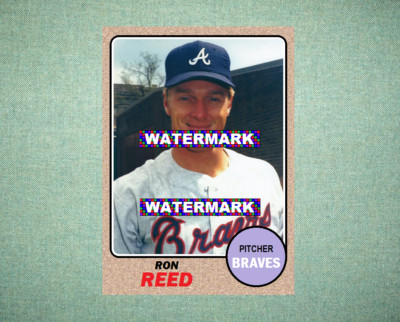 Ron Reed Atlanta Braves 1968 Style Custom Baseball Art Card | eBay