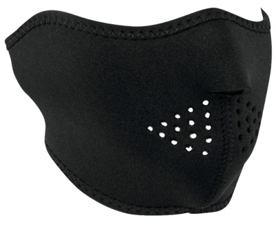 Zan Headgear Black Neoprene Half Face Mask Motorcycle Snowboarding Ski ...
