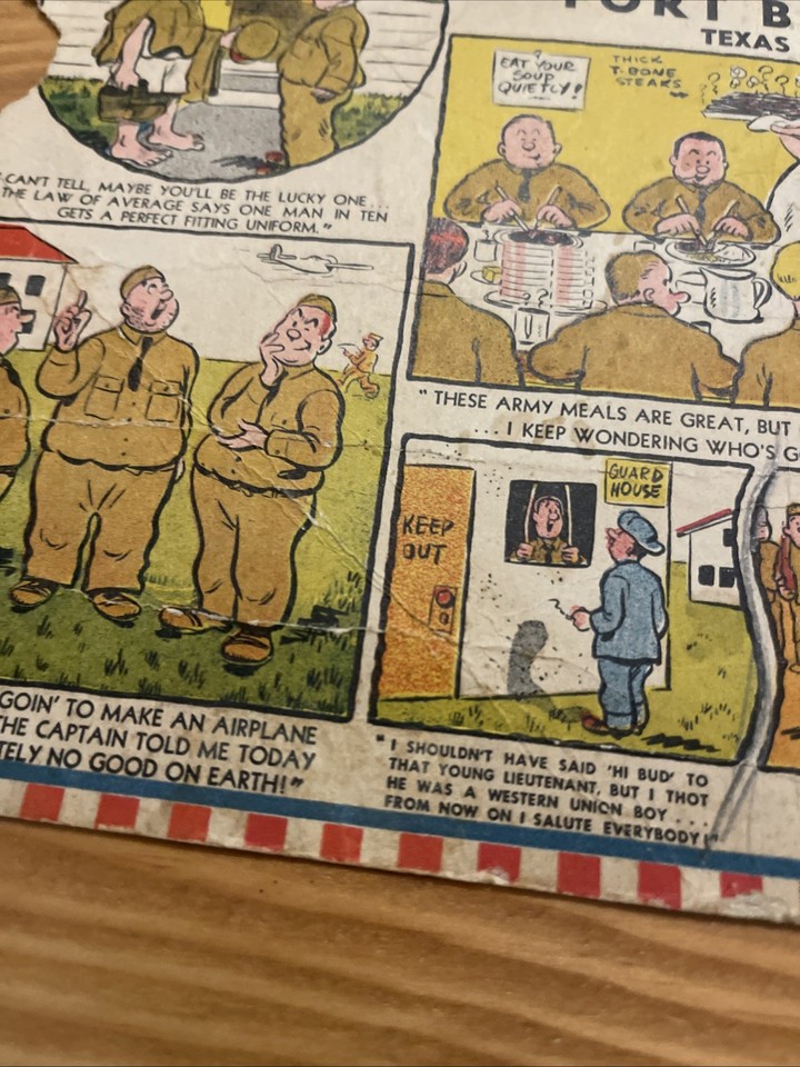WW2 Era Post Cards Humor Soldier 1940's Cartoons Army Comics Fort Bliss ...