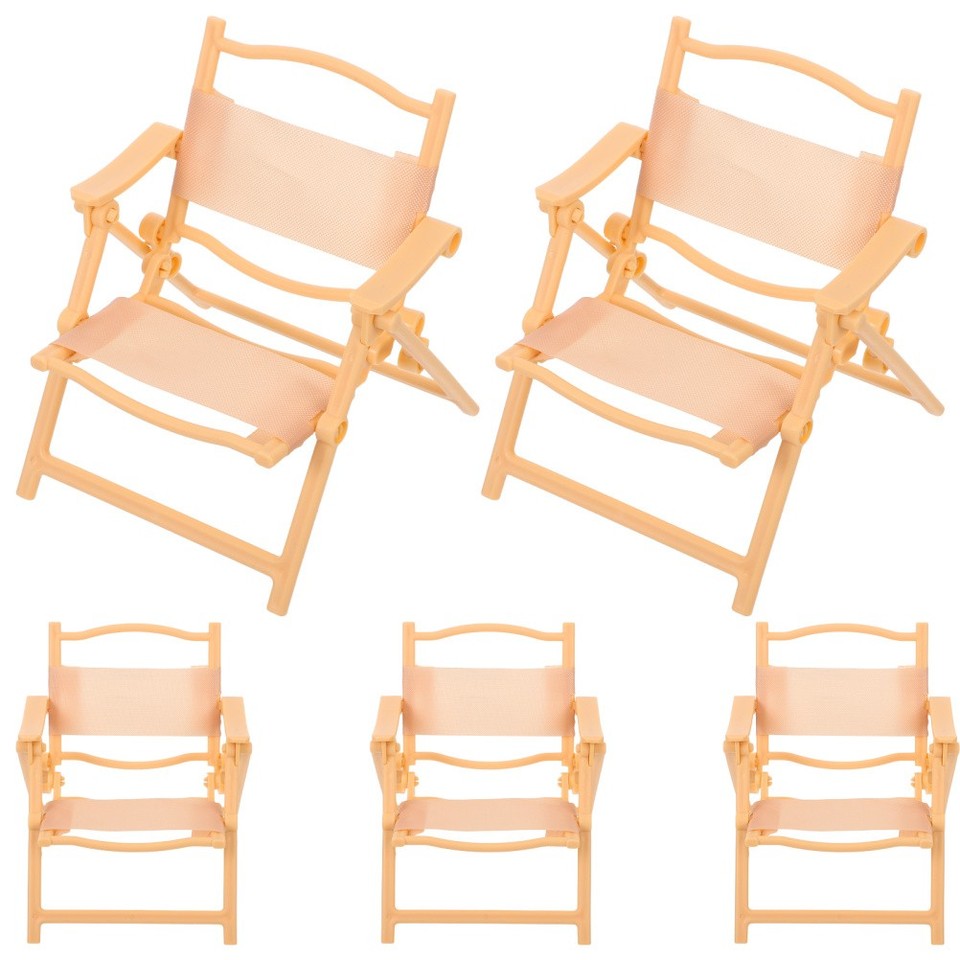 5 Pcs Miniature Beach Chair Micro Landscape Sunbath Dollhouse Lounge ...