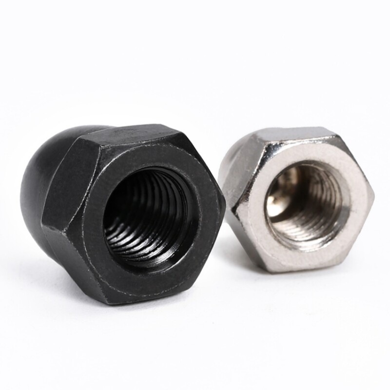 Hex Acorn Nut Cap Nuts M3 M4 M5 M6 M8 M10 M12 Nickel Plated/Black Zinc ...