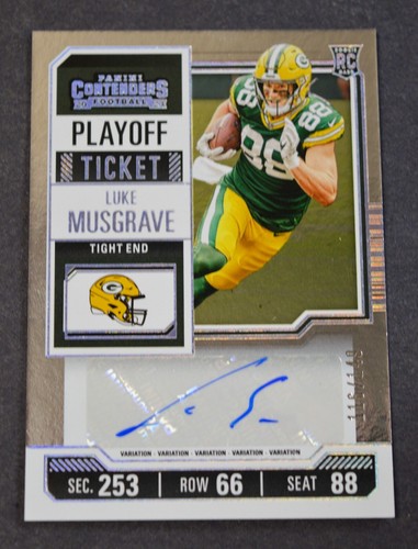 LUKE MUSGRAVE 2023 PANINI CONTENDERS PLAYOFF TICKET ROOKIE AUTO /149 | eBay