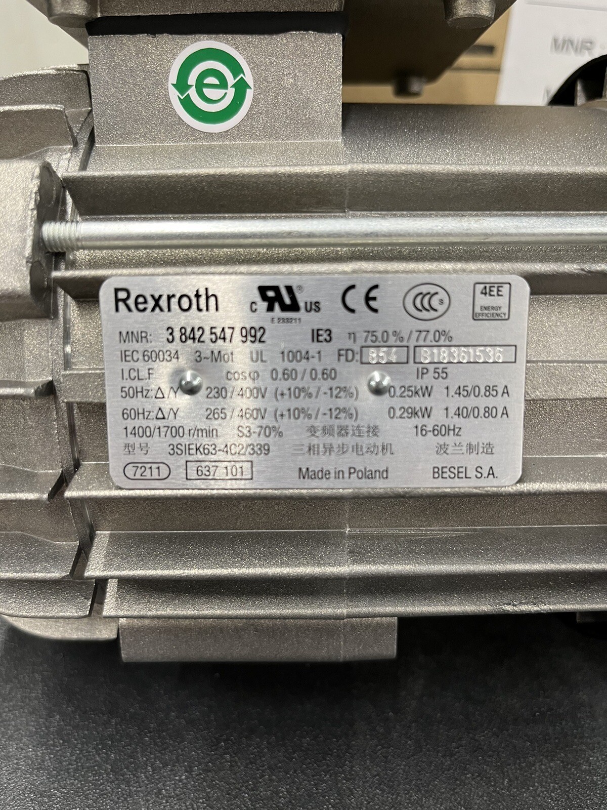 rexroth 3842547992 three-phase asynchronous motor 3842547992 for sale ...