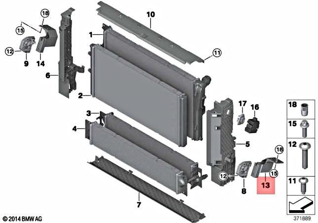Genuine BMW I I8 I12 I15 Coupe Roadster Holder Module Left 17117645967 ...