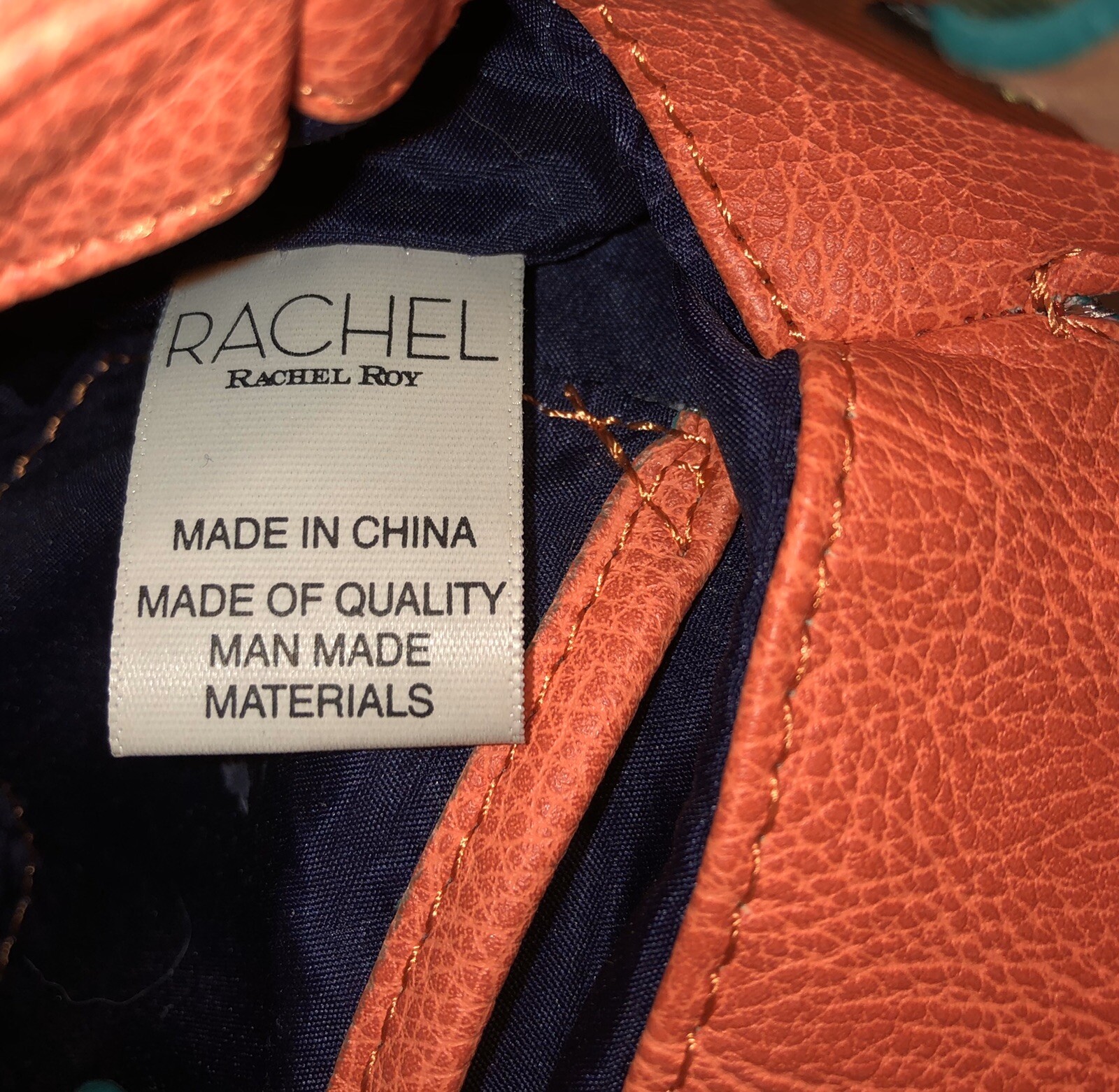 Rachel Roy Aztec Snakeskin Print Coral Orange Faux Leather Small ...