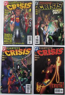 Identity Crisis Lot of 4 #1, 2, 3, 4 DC Comics (2004) NM 1st Print ...