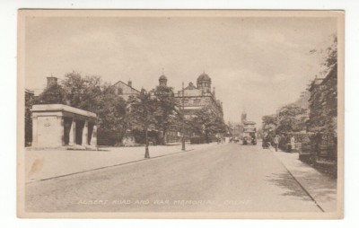 Postcard. Albert Road and War Memorial, Colne | eBay UK