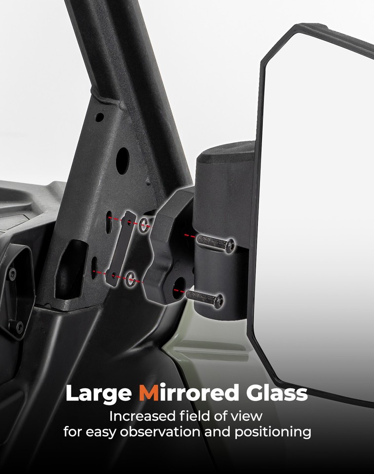 715002459 UTV Side Mirrors For Can Am Defender HD5 HD7 HD8 HD9 HD10 MAX ...