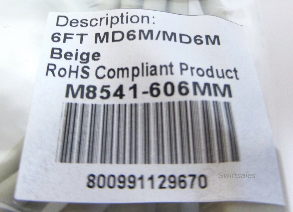 BAFO 6FT PS/2 Style 6-Pin Mini DIN Male To Male Cable / 6' MD6M-MD6M | eBay