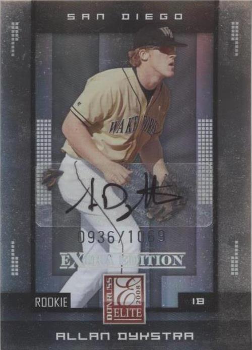 2008 Donruss Elite Extra Edition - Rookie Allan Dykstra #120 /1069 (AU ...