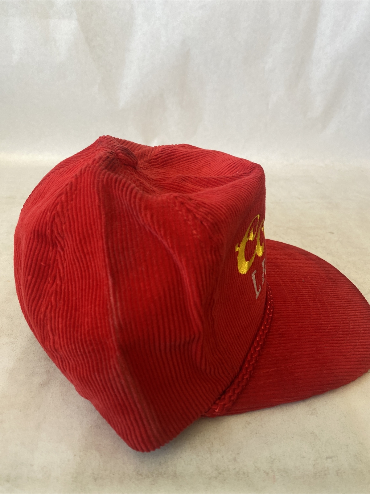 Vintage Coors Light Hat Corduroy Red Yellow Nissin Strapback Beer Cap ...
