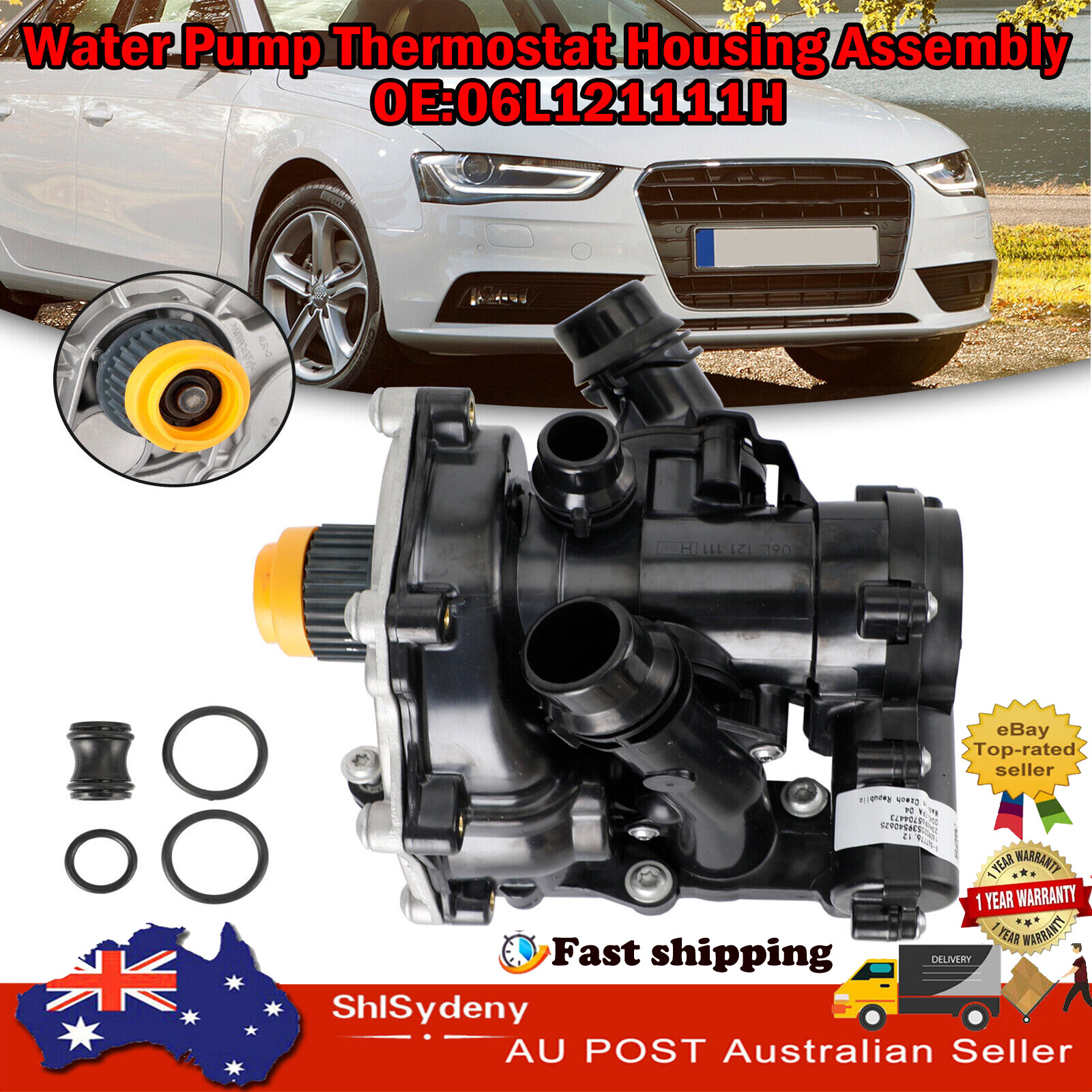 Water Pump Thermostat Kit 06L121111H for AUDI A4 A5 A6 A7 TT SKODA VW ...
