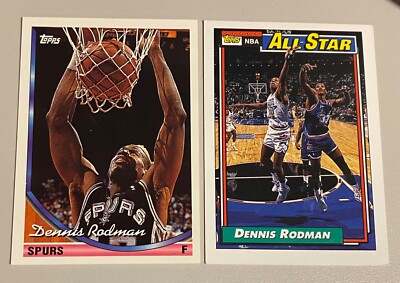 1993-94 Topps Dennis Rodman #324 San Antonio Spurs Card and All-Star ...