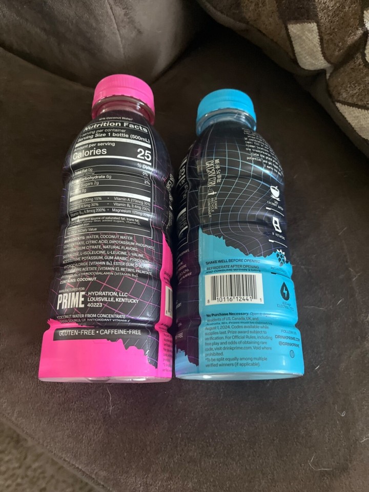 NEW Prime X Hydration Drink Pink & Blue Holographic RARE Sealed In Hand ...