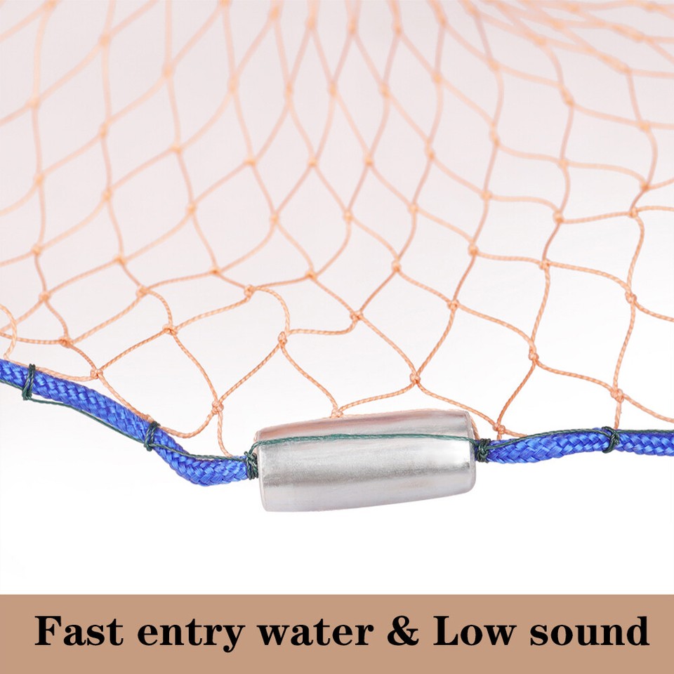 Heavy Duty Fishing Cast Net Bait Easy Throw Hand Cast Strong Tire Trap ...