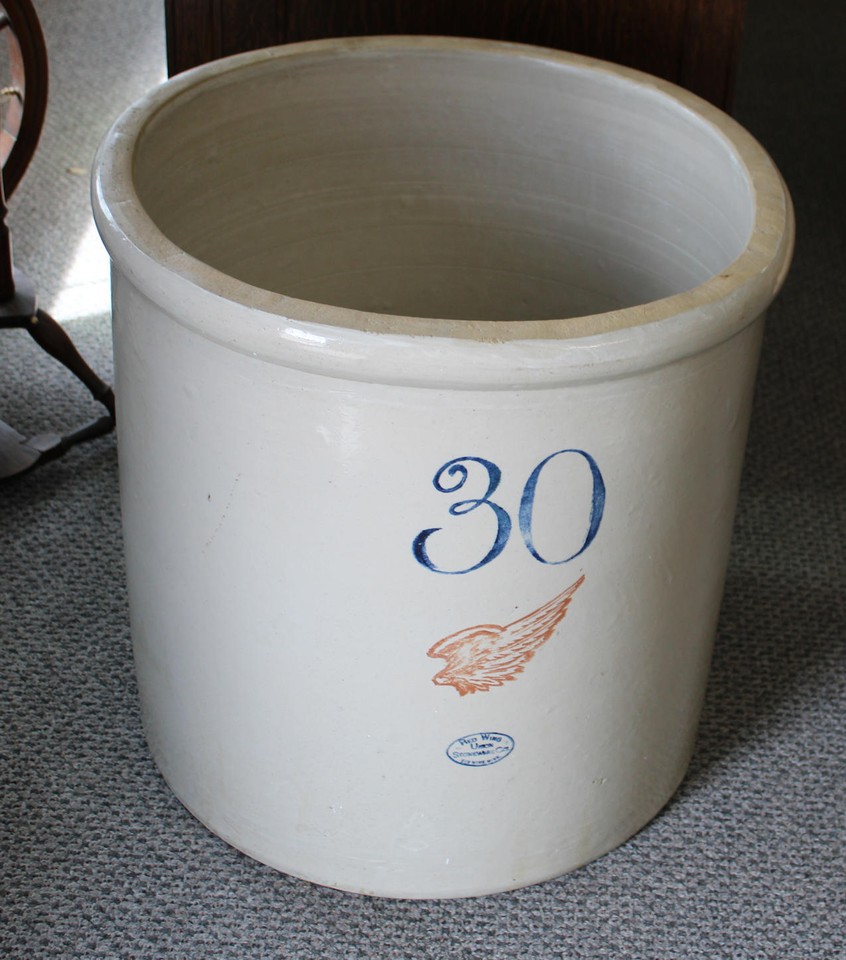 Antique 30 Gallon Red Wing Stoneware Crock | eBay