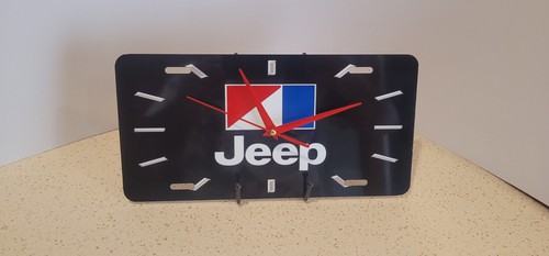 vintage Jeep Amc automotive wall clock Rare license plate Black Cj Cj7 ...