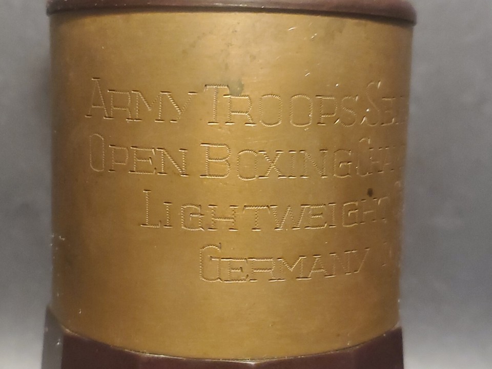 Post WW2 Boxing Trophy Army Troops Seventh Army PATTON one of a kind ...
