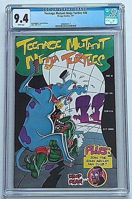 Teenage Mutant Ninja Turtles #38 High Grade CGC 9.4 NM White Pages TMNT ...