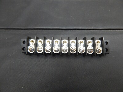 TRW/CINCH 9-140-Y DOUBLE ROW TERMINAL BLOCK BARRIER STRIP 9 POSITION ...