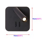 LED Wall Light Fixture Square Reading Bedside Lamp Picture Spotlight ...