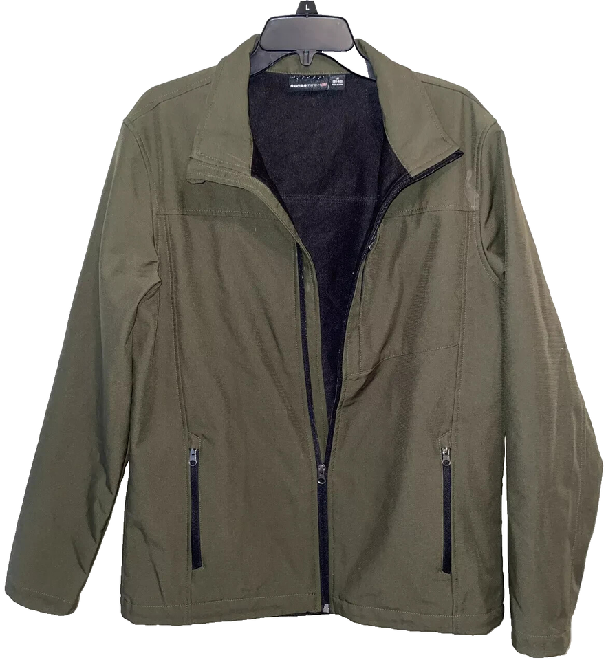 SWISS TECH Jacket Men’s Medium 38-40 Mossy Green Full Zip Coat | eBay