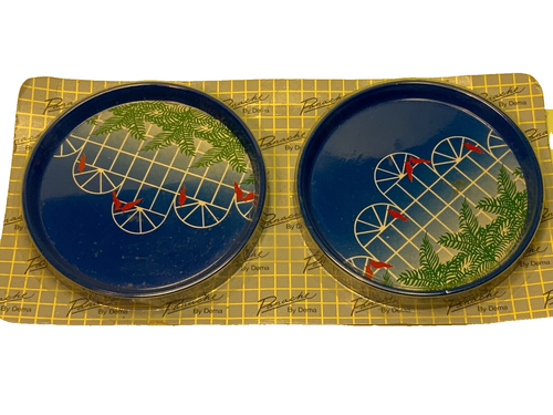 Panache drinks coasters 6 in a set by dema blue bird aviary image ...