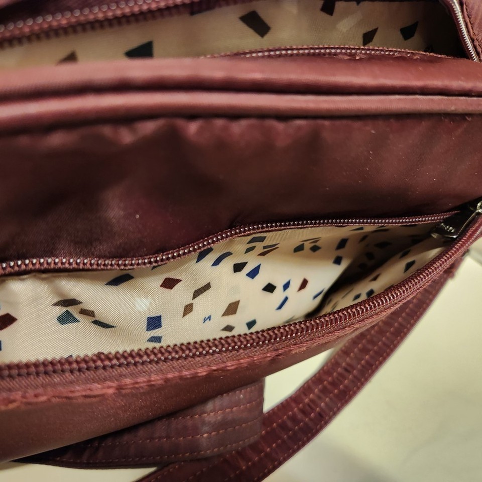 LUG Carousel XL Quilted Crossbody Bag Shoulder Purse Burgundy Wine ...