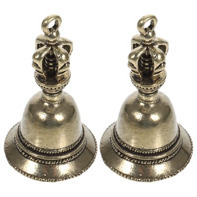 2 Pcs Retro Brass Bell Small Hand Bells Charms for Jewelry Making | eBay UK