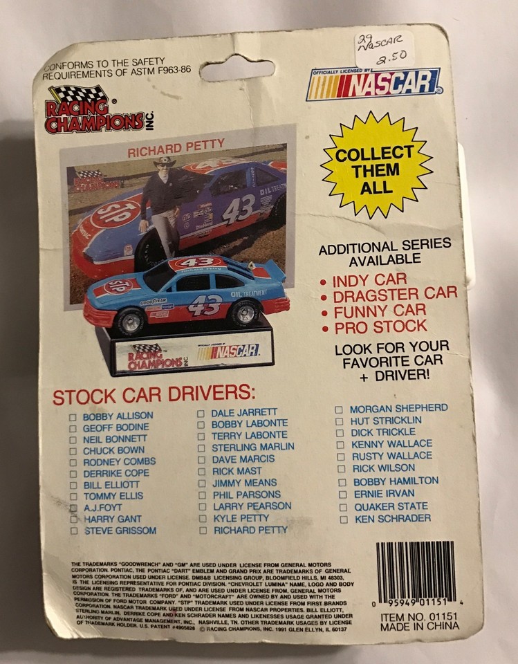 1992 RACING CHAMPIONS #96 TOM PECK THOMAS BROTHERS HAMS - NIP #646 | eBay