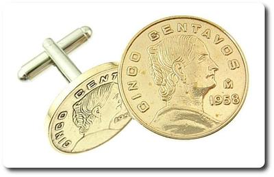 Cufflinks Authentic Coin Piece "MEXICO".TMPL_SKU004489 | eBay