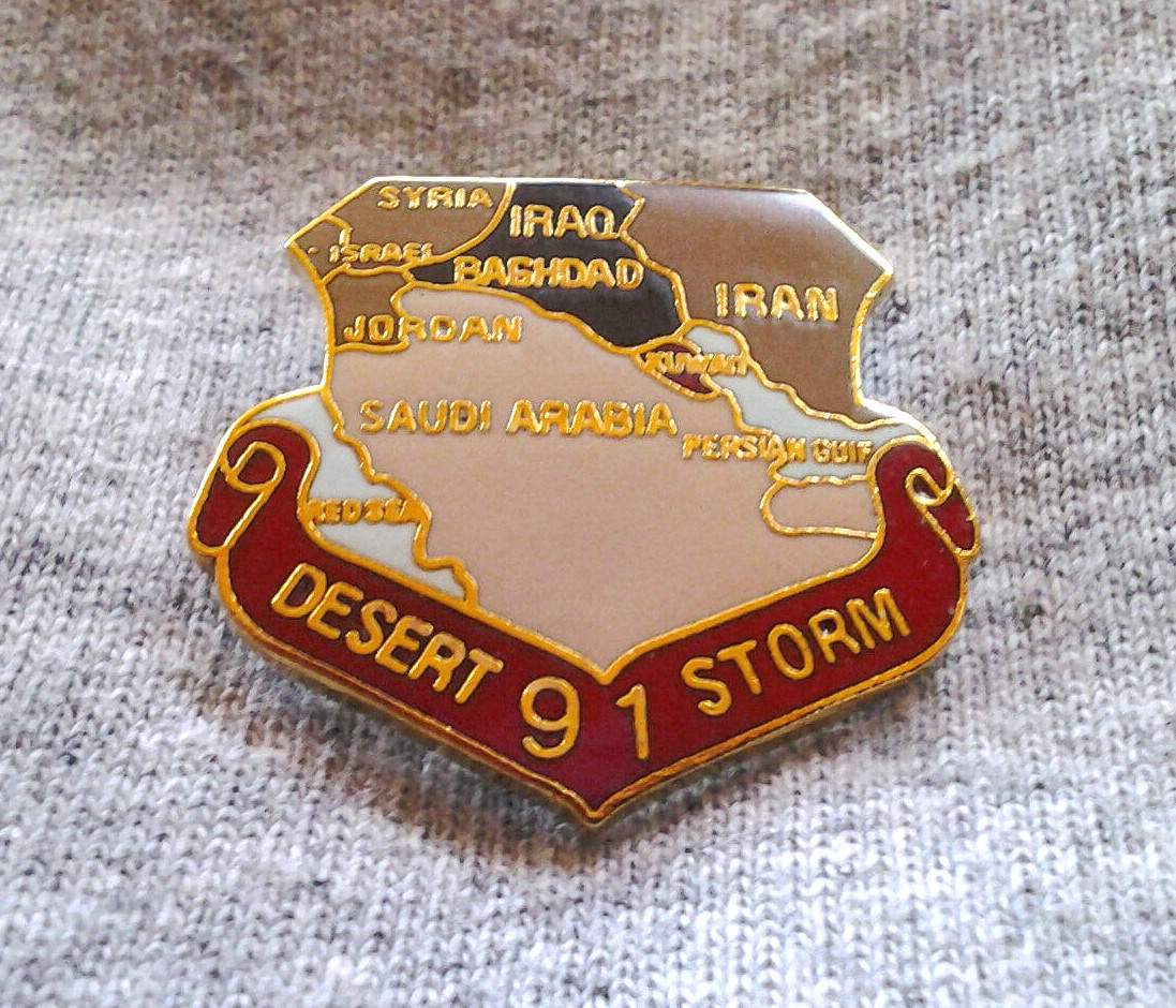 DESERT STORM 91 MAP (1-1/16") Military Hat Pin P12572 EE | eBay