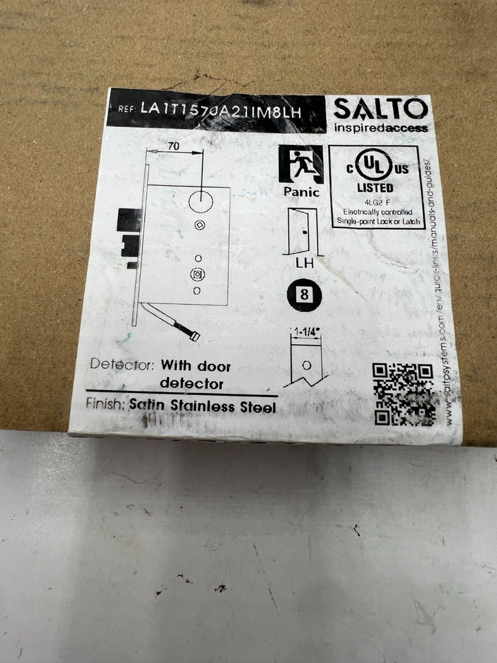 Salto Electrically Lock Case and Front Plate LA1T1570A211M8LH Stainless ...
