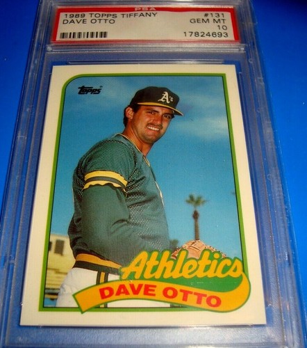 1989 TOPPS TIFFANY #131 DAVE OTTO psa 10 Oakland ATHLETICS (693) gem ...