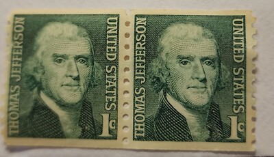 Thomas Jefferson 1 cent Antique Postage Stamp- Green Rare Vintage | eBay