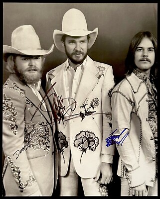 ZZ TOP GIBBONS HILL BEARD Full Band Signed (3) Autographed 16 x 20 ...