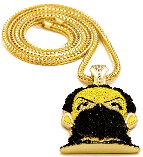 Mask Goon New Pendant Necklace with 36 Inch Franco Style Chain Hip Hop ...