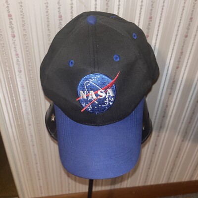 NASA Baseball Hat Kennedy Space Center Black Blue Embroidered ...
