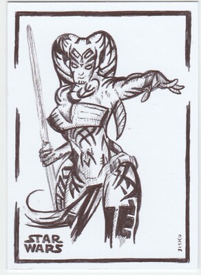 ACEO Art Sketch Card Star Wars Sith Darth Talon Ink Drawing B | eBay
