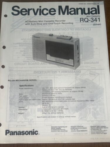Panasonic 1980s Mini Cassette Recorder Rq-341 Vintage Tape Player for ...